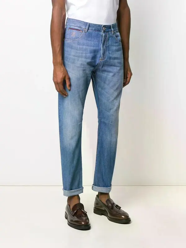 Brunello Cucinelli Mid-rise Straight Jeans - Blue
