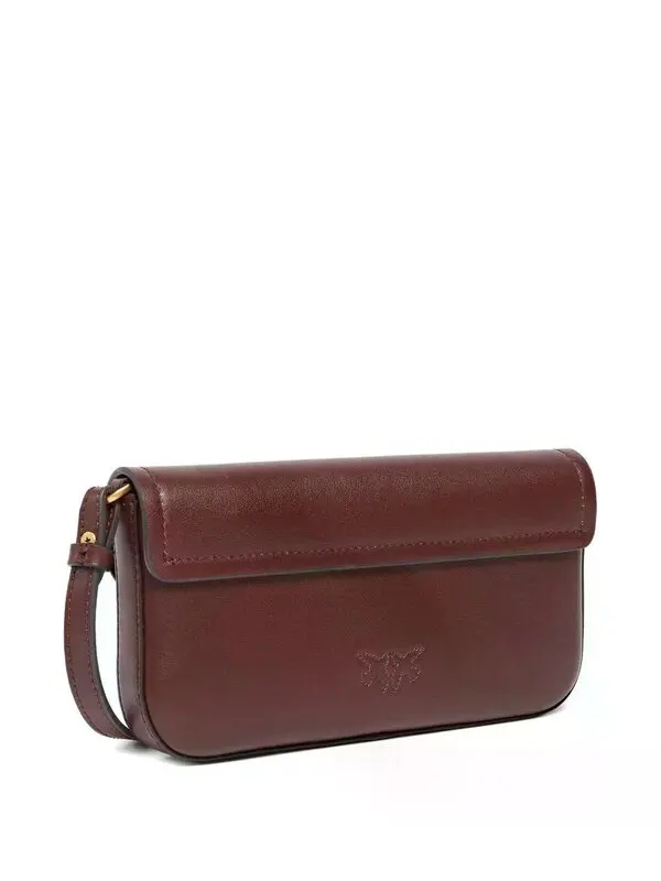 Pinko Medium Saddle Flat Shoulder Bag - Brown