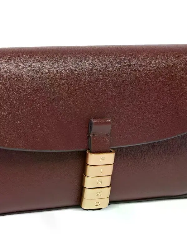 Pinko Medium Saddle Flat Shoulder Bag - Brown