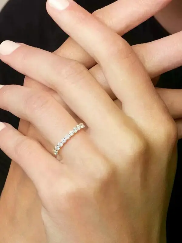 Melissa Kaye 18k White Gold Sadie Eternity Band Ring