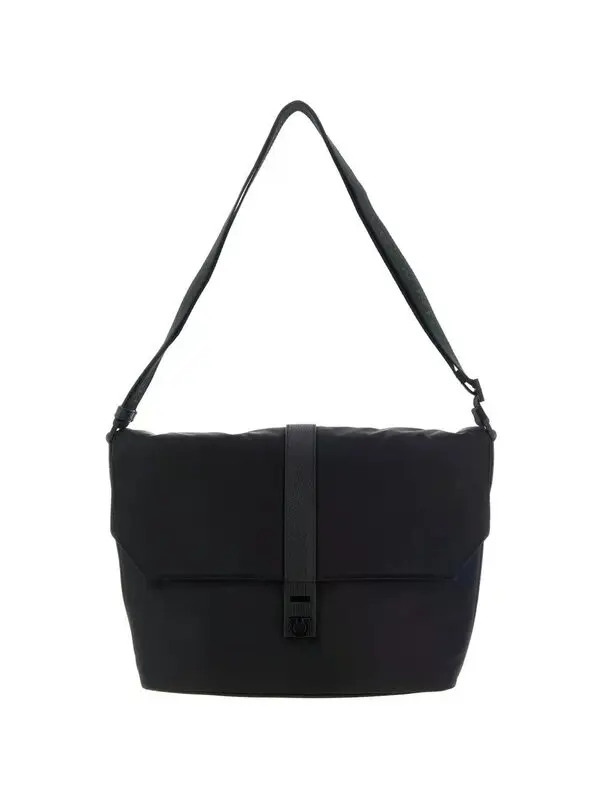 FERRAGAMO Gancini Cross Body Bag - Black