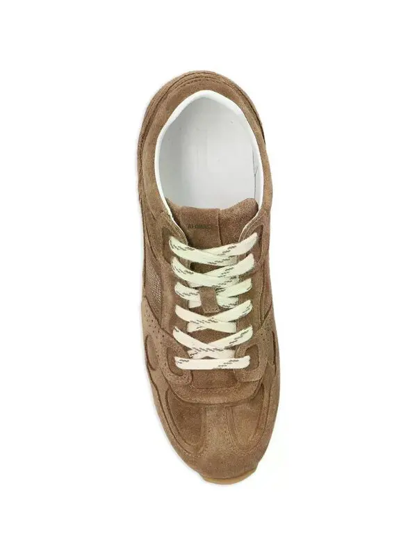 ALOHAS Suede Panelled Lace-up Sneakers - Brown