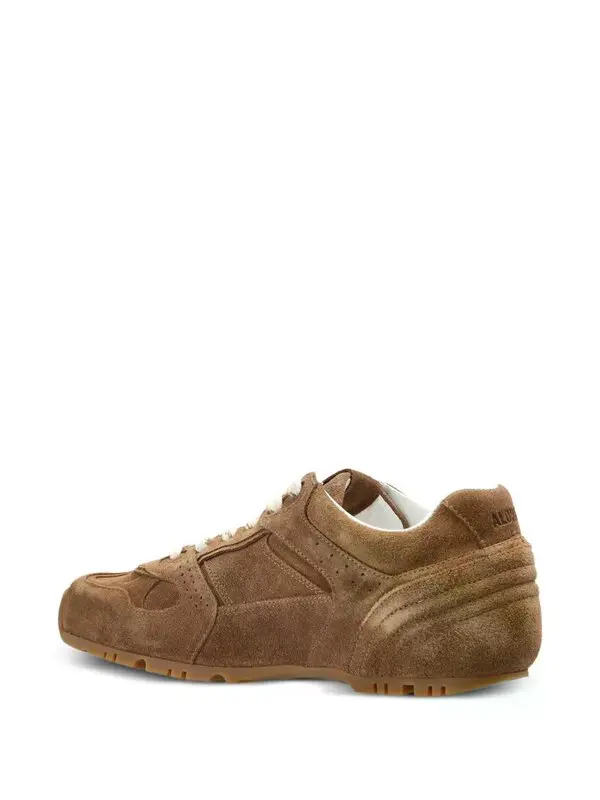 ALOHAS Suede Panelled Lace-up Sneakers - Brown