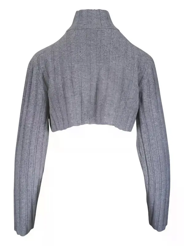 Miu Miu Ribbed Knit Zip Cardigan