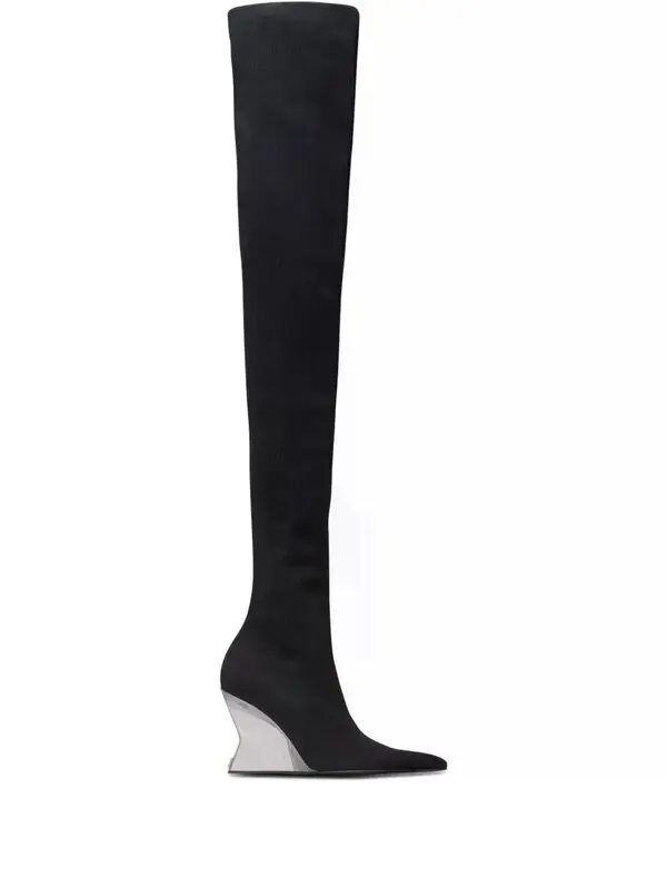 Balmain Wedge Thigh-high Boots