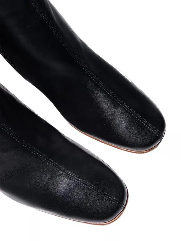 By Far Sofia Square-toe Block-heel Boots