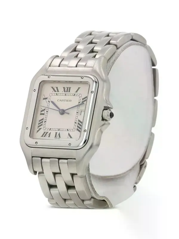Cartier 1990s Panthère Stainless Steel Roman Numeral Watch