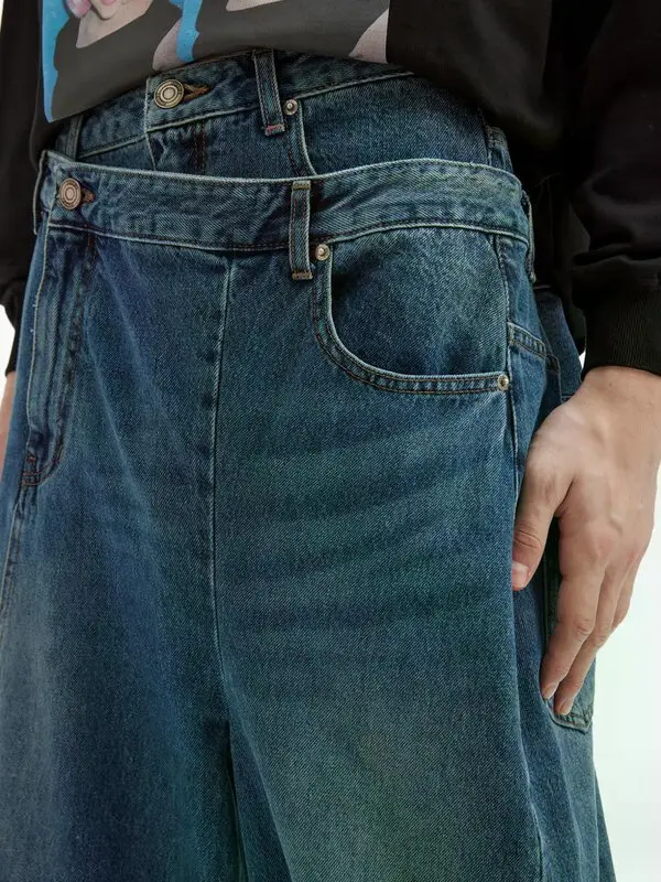 JUUN.J Panelled Wide Leg Jeans