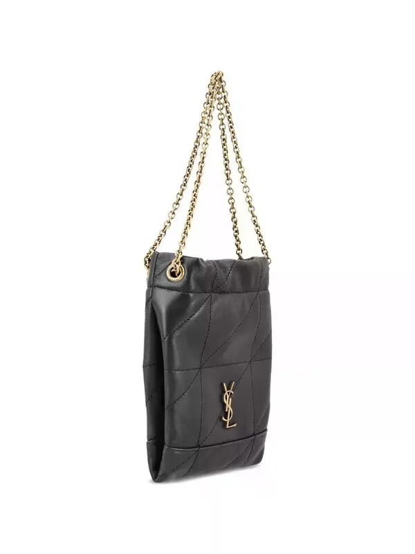 Saint Laurent Quilted Bucket Bag With Chain Detail