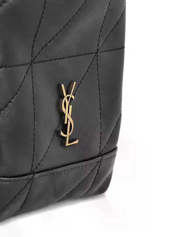 Saint Laurent Quilted Bucket Bag With Chain Detail