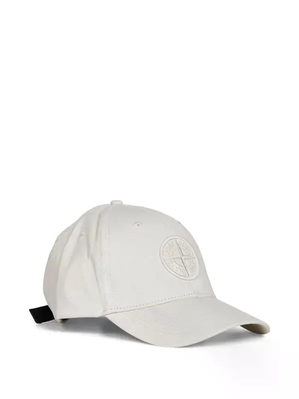 Stone Island Embroidered Logo Baseball Cap - White