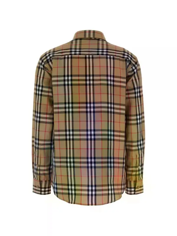 Burberry Embroidered Check-pattern Shirt