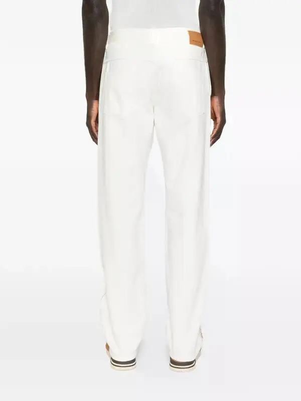 MARANT Lewys Embroidered Jeans - Neutrals