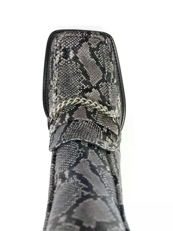 Martine Rose Square Toe Chain Boots
