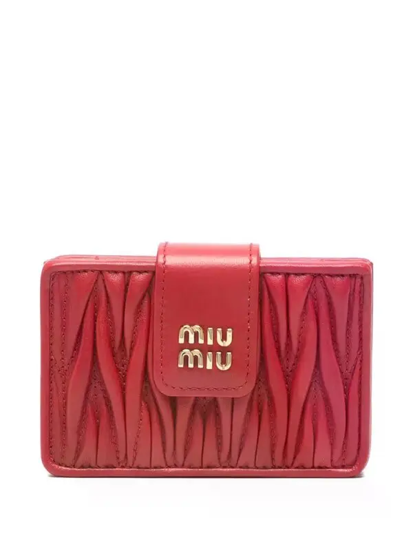 Miu Miu Matelassé Wallet - Red