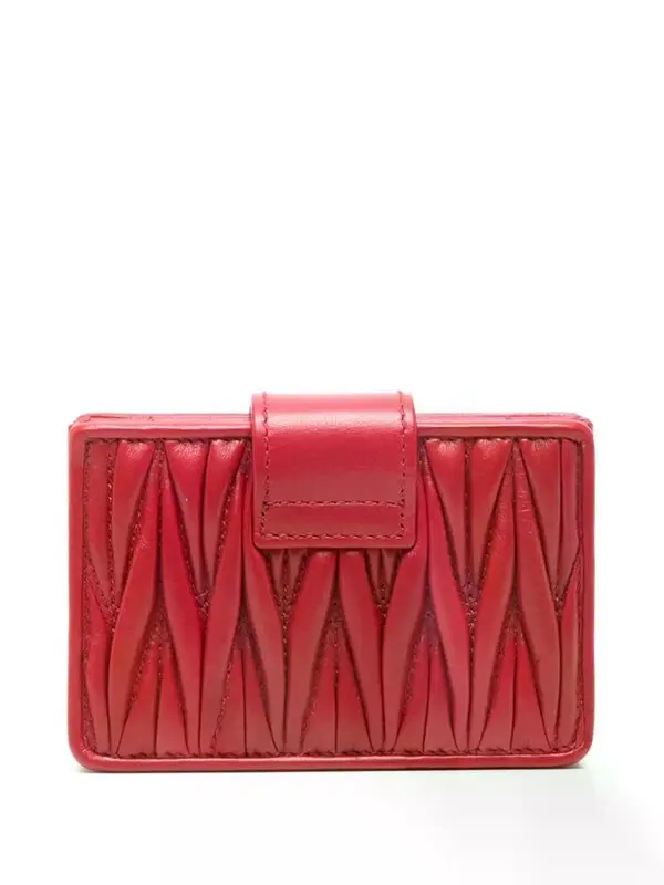 Miu Miu Matelassé Wallet - Red