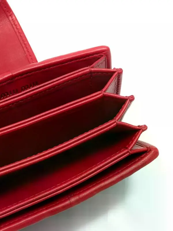 Miu Miu Matelassé Wallet - Red