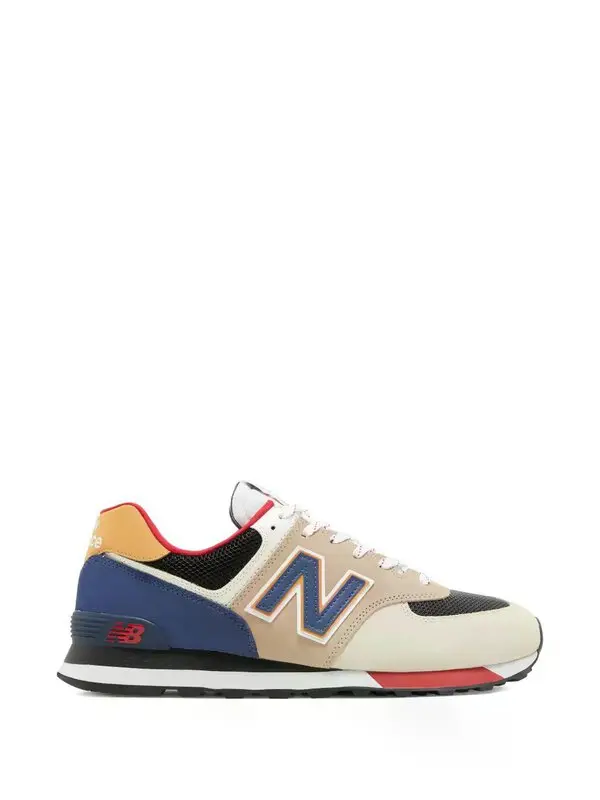 NEW BALANCE 574 Logo-patch Sneakers - Neutrals