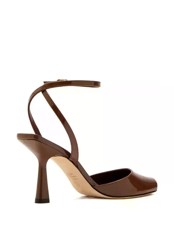STUART WEITZMAN Ankle-strap Peep-toe Pumps - Brown
