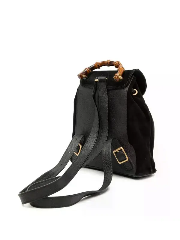 Gucci Suede Bamboo Backpack