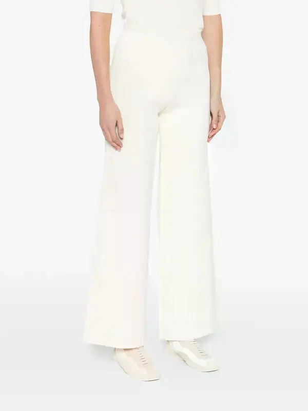 Max Mara Palazzo Pants With Lace Trim
