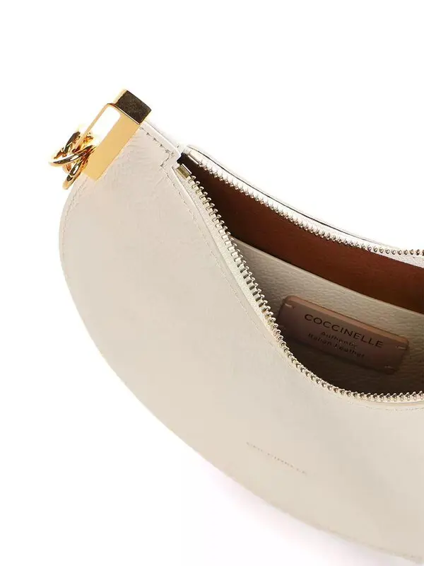COCCINELLE Small Zip Leather Shoulder Bag - Neutrals