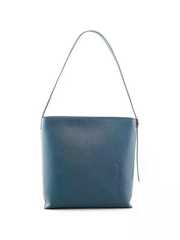 COCCINELLE Pebbled Leather Shoulder Bag - Blue
