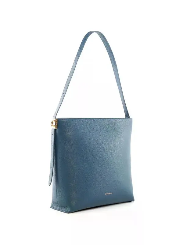 COCCINELLE Pebbled Leather Shoulder Bag - Blue
