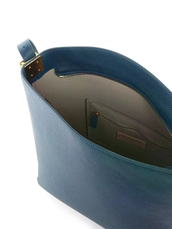 COCCINELLE Pebbled Leather Shoulder Bag - Blue