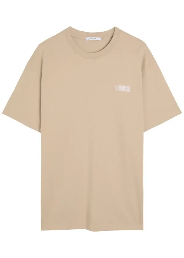 Givenchy Logo-appliquéd Cotton T-shirt - Beige
