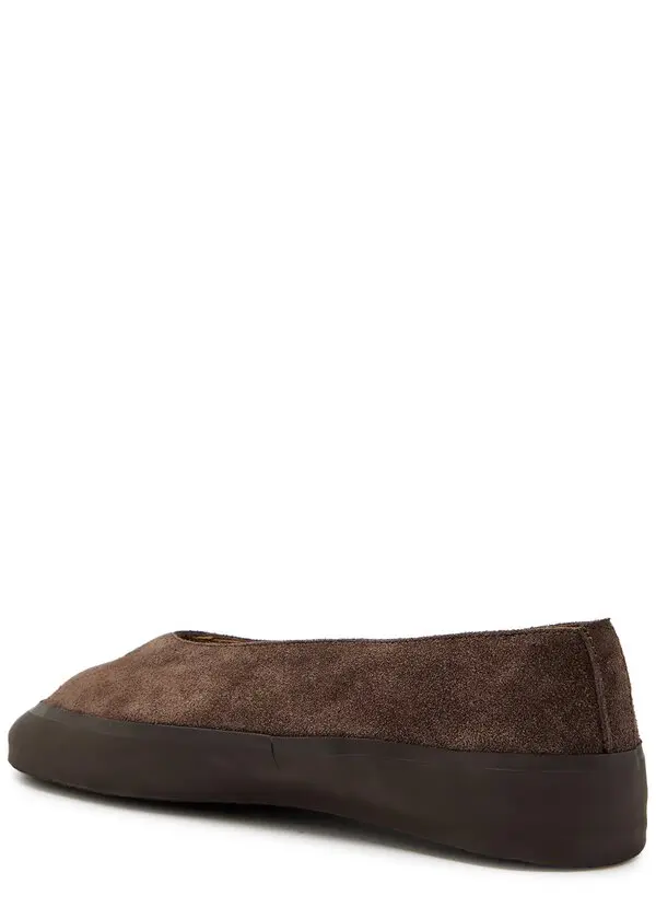 Le Monde Beryl Apres Ski Suede Ballet Flats - Brown