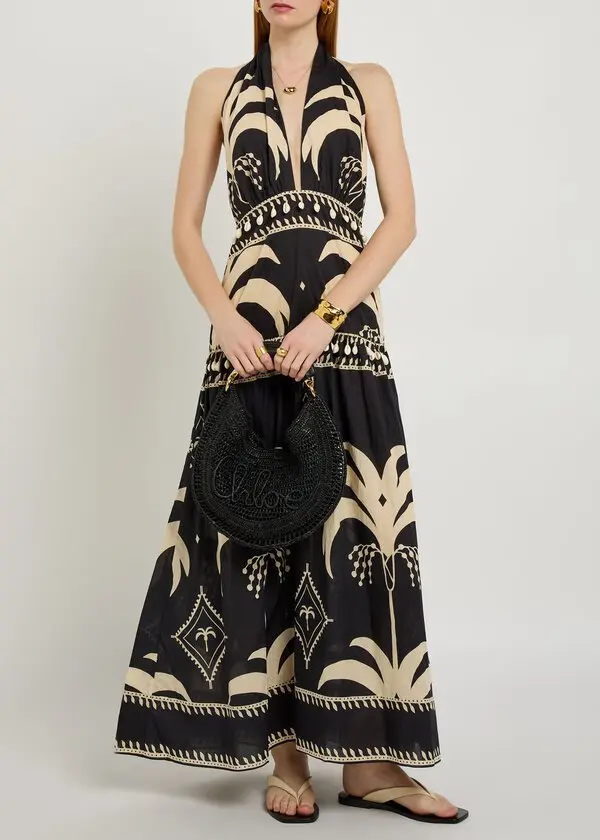 Johanna Ortiz Patterned Cotton Maxi Dress