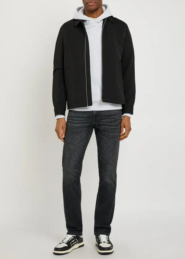 7 For All Mankind Slimmy Tapered-leg Jeans - Black