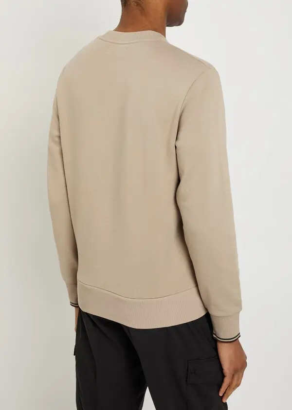 Fred Perry Logo-embroidered Cotton Sweatshirt - Ecru