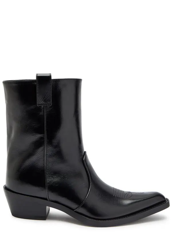 Khaite Clive 35 Leather Ankle Boots