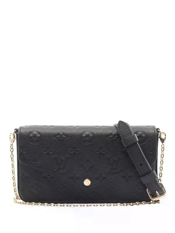 LOUIS VUITTON Monogram Empreinte Pochette Felicie Crossbody Bag - Black