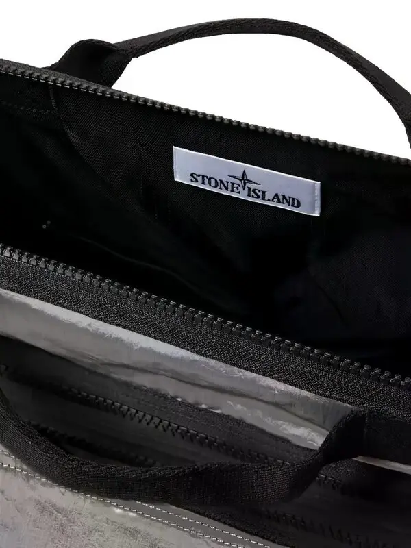 Stone Island Logo Patch Tote Bag - Grey