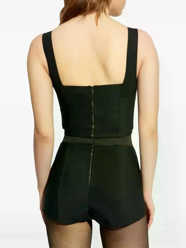 Dolce & Gabbana Lace-overlay Cropped Bustier
