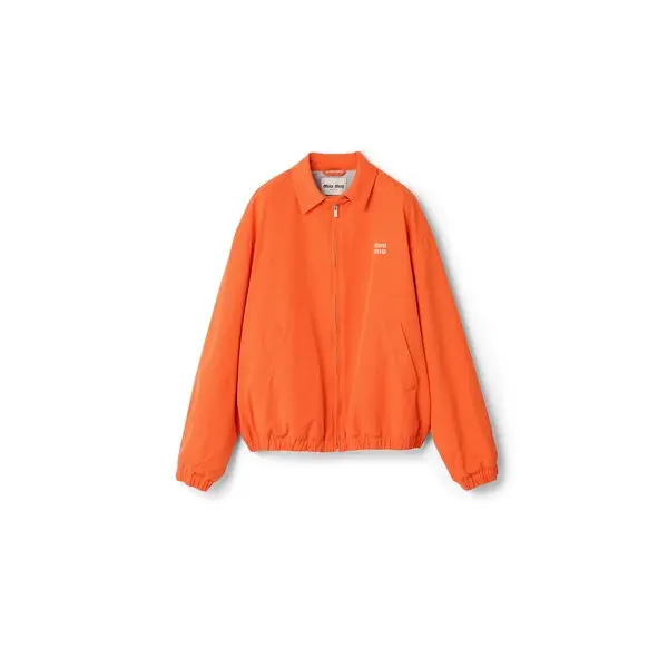 Miu Miu Washed Poplin Blouson Jacket