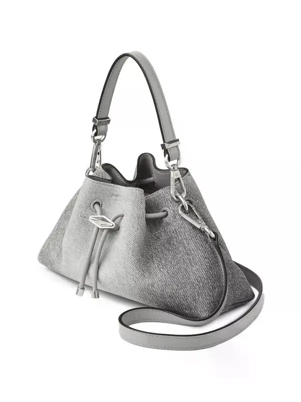 JIMMY CHOO Small Cinch Shoulder Bag - Grey