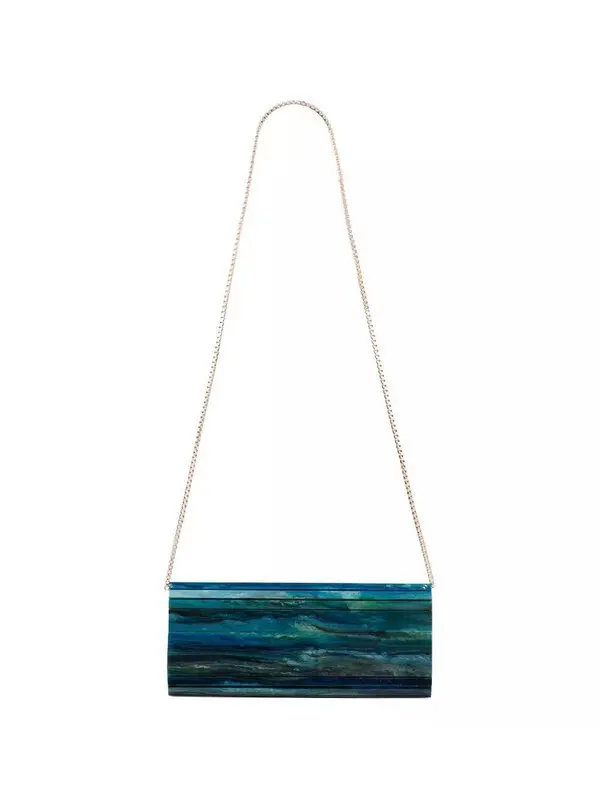 JIMMY CHOO Sweetie Chain Clutch Bag - Blue