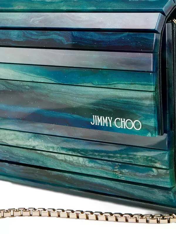 JIMMY CHOO Sweetie Chain Clutch Bag - Blue