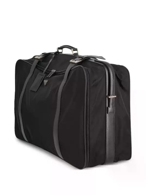 Prada Leather-trim Luggage Bag