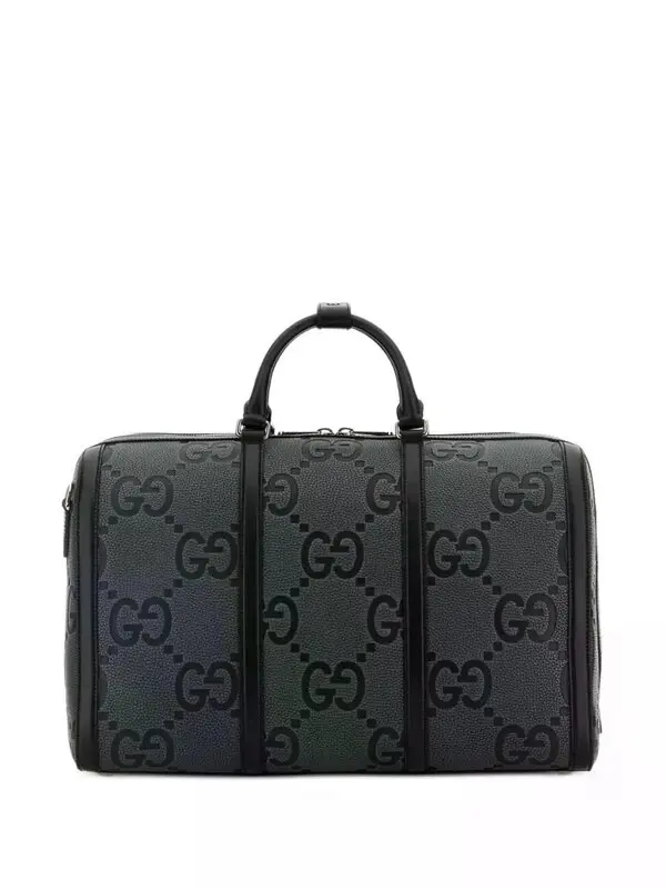 Gucci Monogrammed Duffle Bag - Black