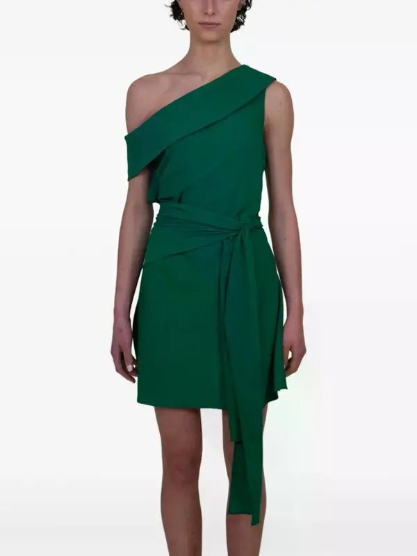 Azeeza Kavari One-shoulder Mini Dress - Green