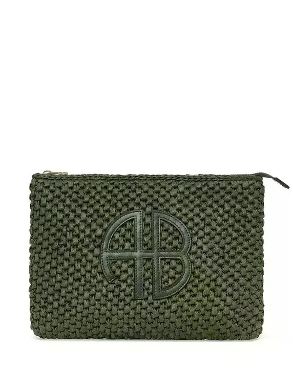 ANINE BING Woven Logo Pouch