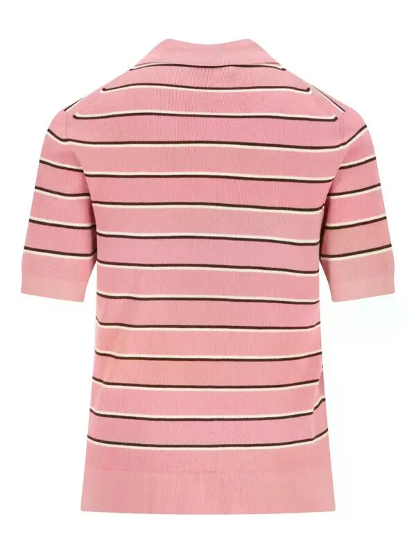 Miu Miu Striped Polo Shirt