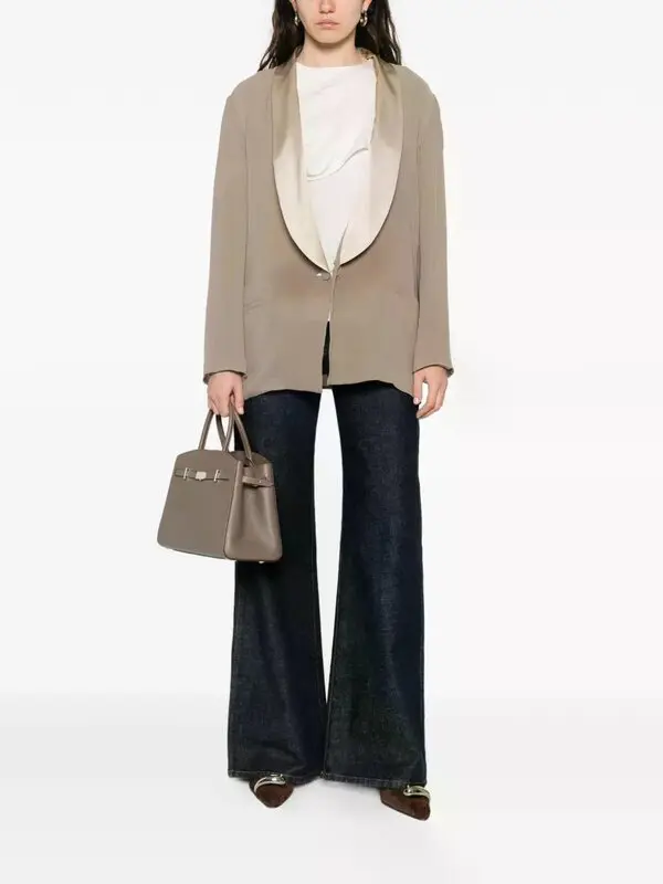 Alberta Ferretti Shawl-lapel Single-button Blazer