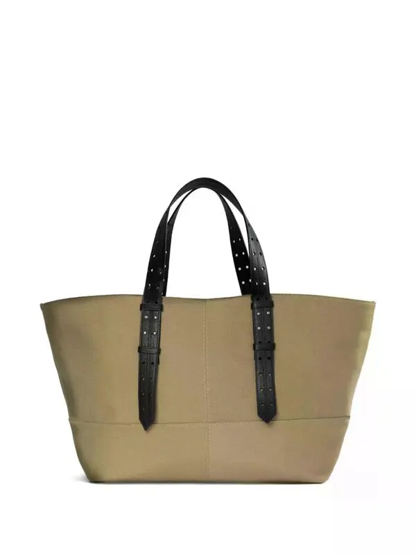 Zadig&Voltaire Leather-trimmed Canvas Tote Bag - Neutrals