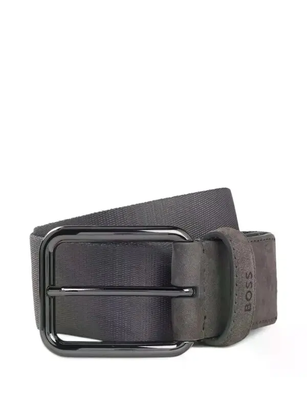 BOSS Leather Belt - Grey